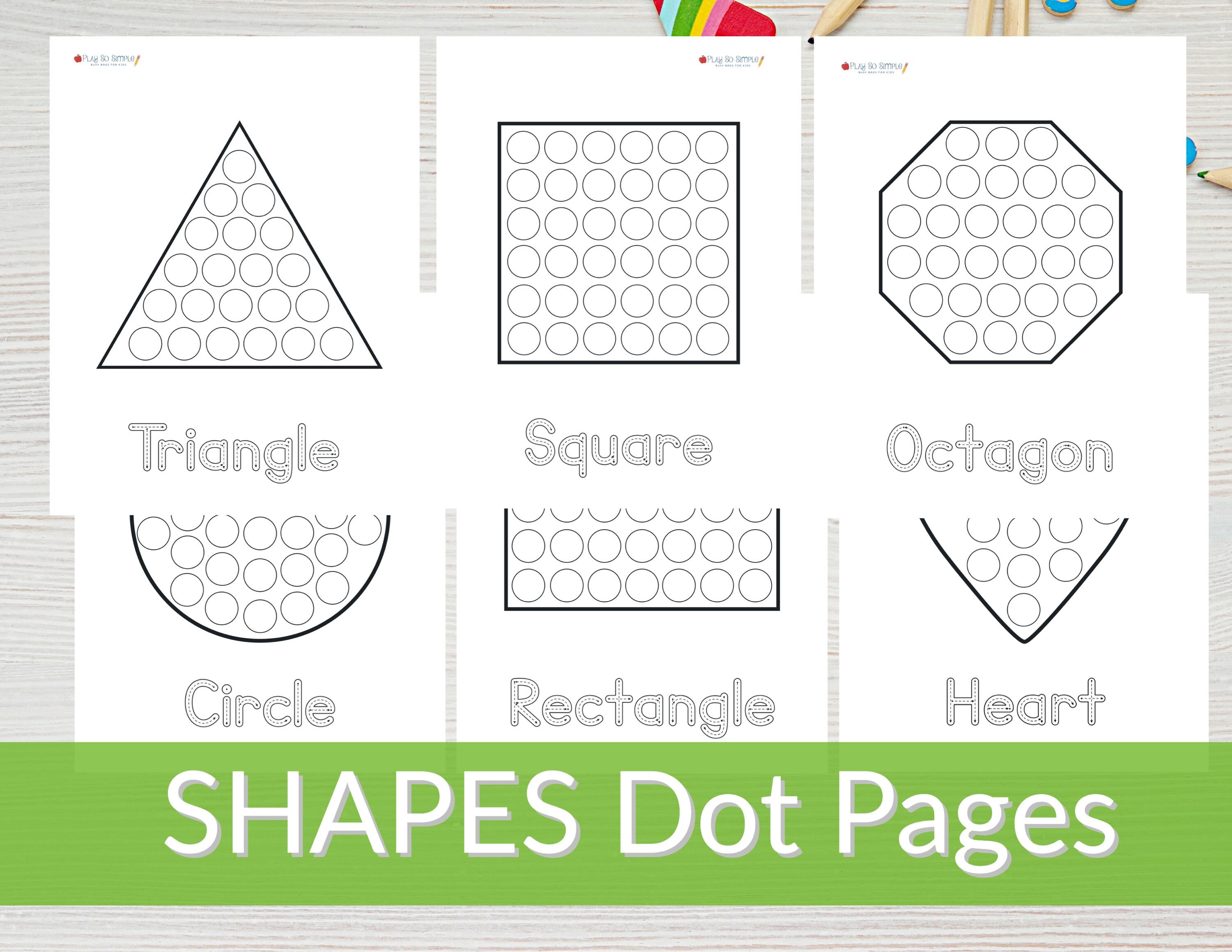 Shapes Dot Printables, Learn Shapes Dot Marker Printables, Do A Dot for ...