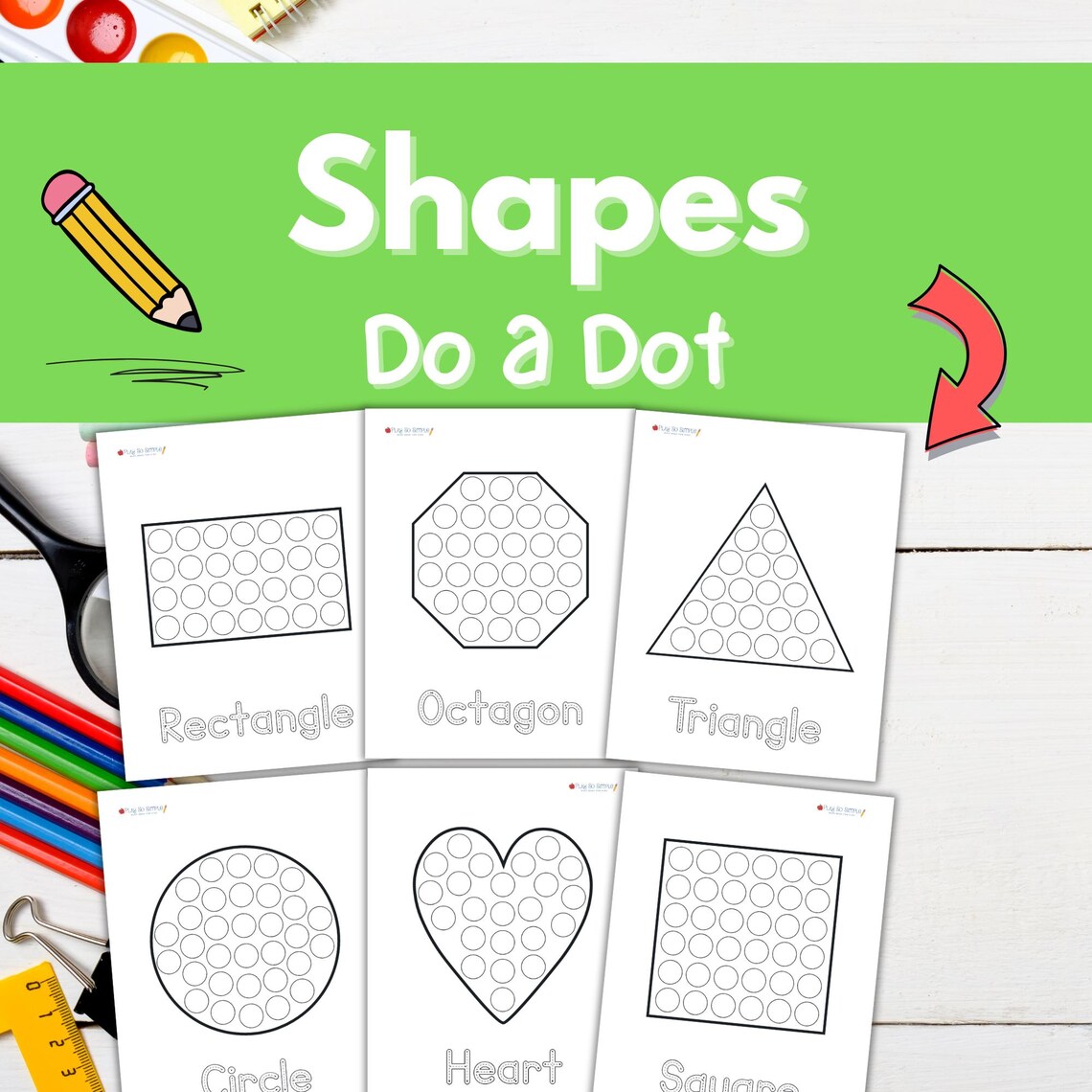 Shapes Dot Printables, Learn Shapes Dot Marker Printables, Do A Dot for ...