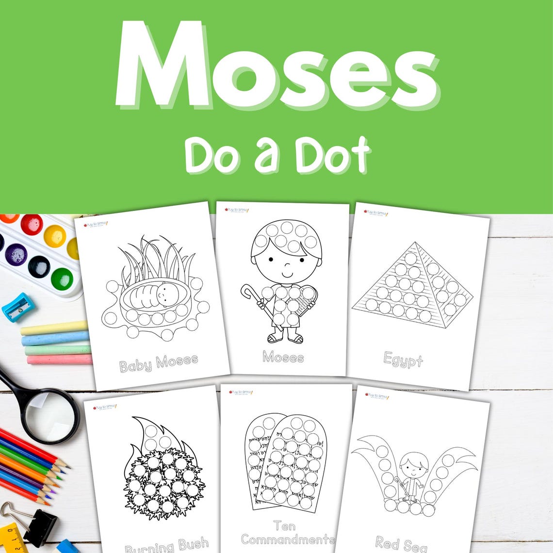 Moses Dot Marker, Sunday School Activities, Moses Bible Story, Moses ...