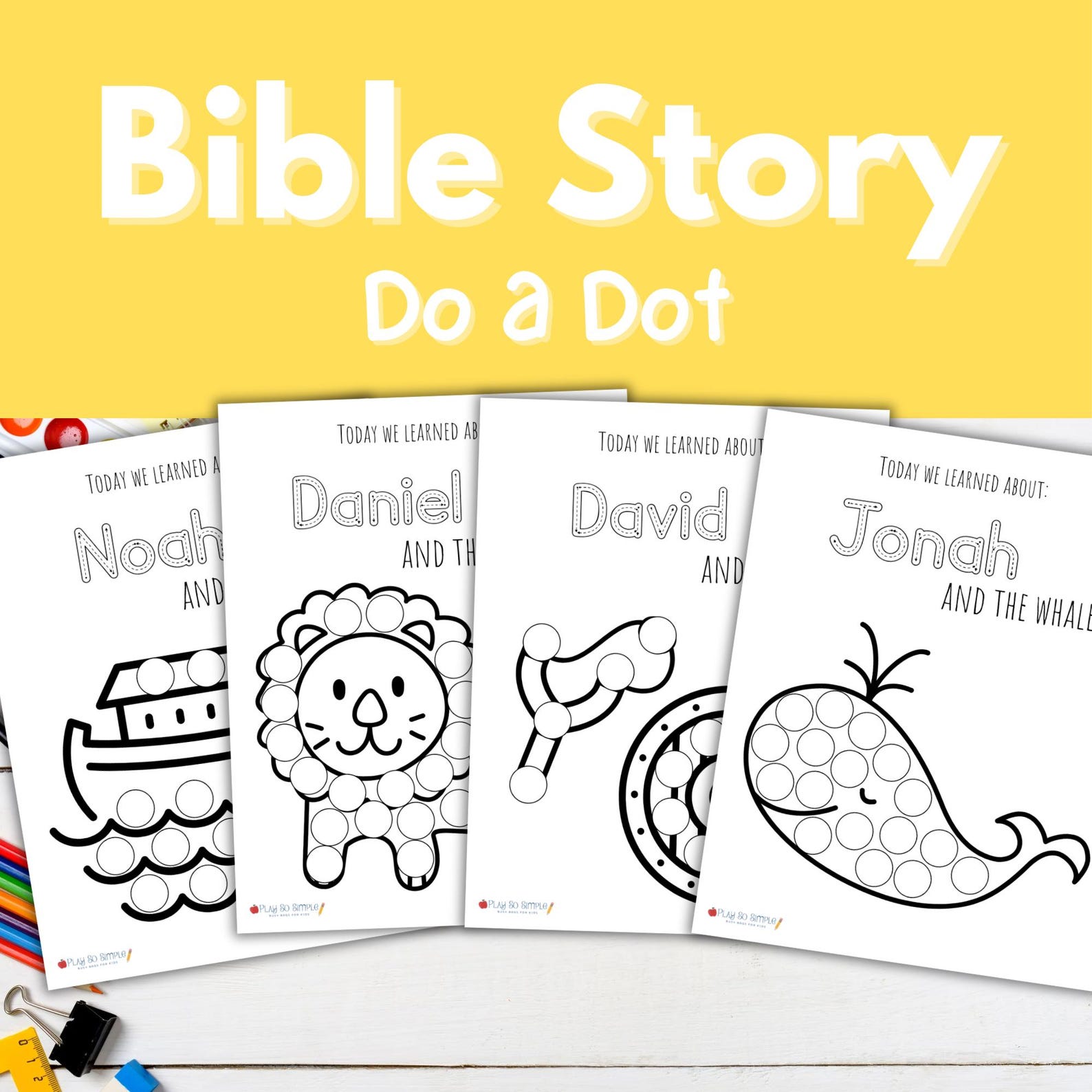 Bible Do a Dot, Sunday School Activities, Bible Preschool Activity ...