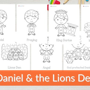 Daniel and the Lions Den Dot Marker, Sunday School Activities, Daniel ...