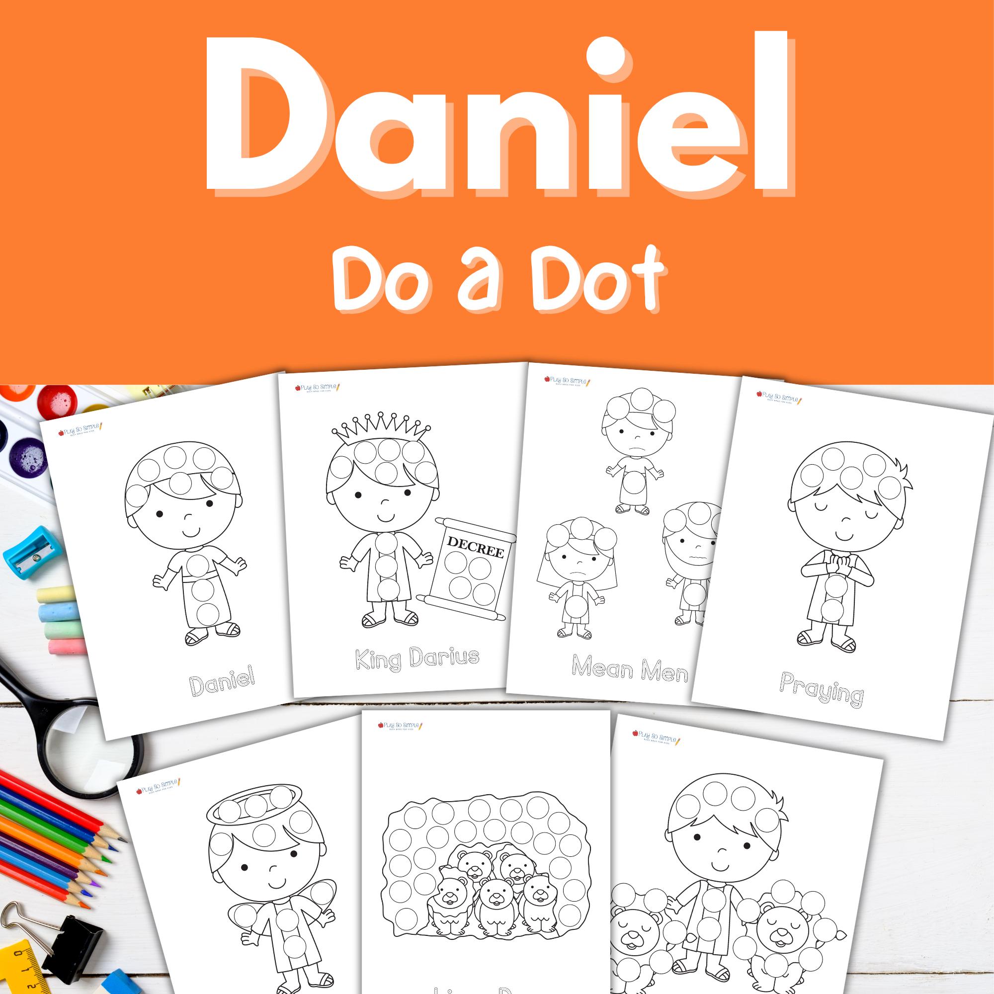 Daniel and the Lions Den Dot Marker, Sunday School Activities, Daniel ...