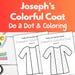 Joseph’s Colorful Coat Dot and Coloring, Sunday School Activities ...