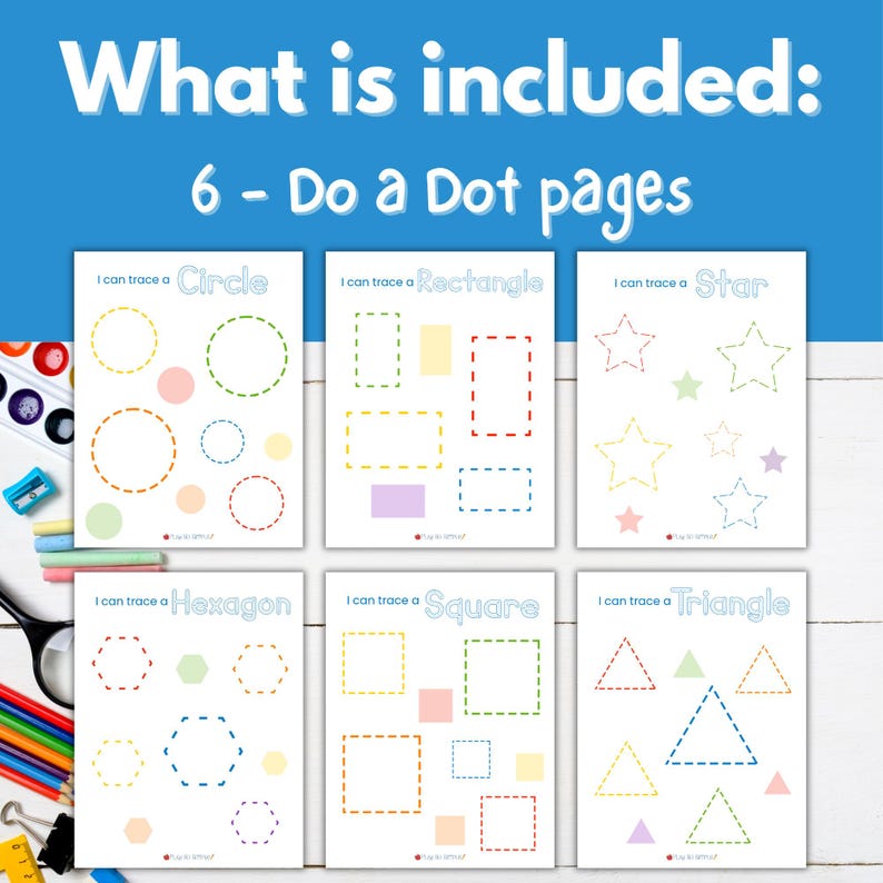 I Can Trace Shapes, Preschool Printables, Learn Shapes for Preschool ...