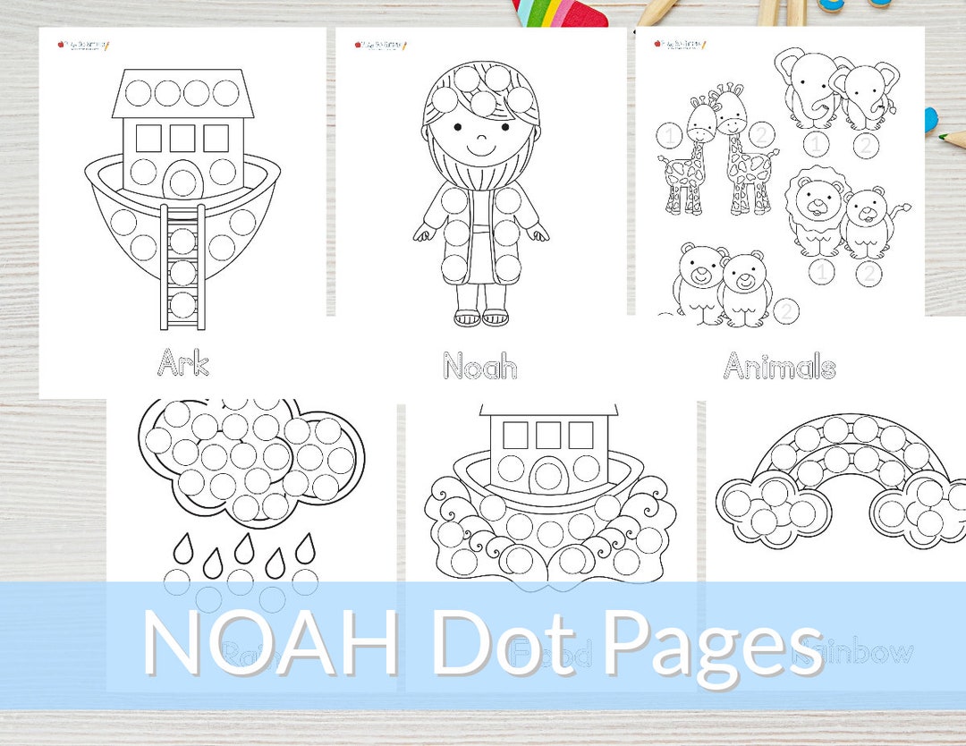 Noah Dot Marker, Sunday School Activities, Noah Bible Story, Noah Dot ...