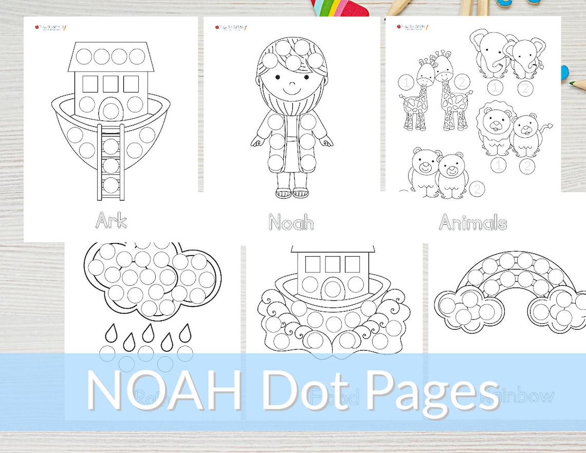 Noah Dot Marker, Sunday School Activities, Noah Bible Story, Noah Dot ...