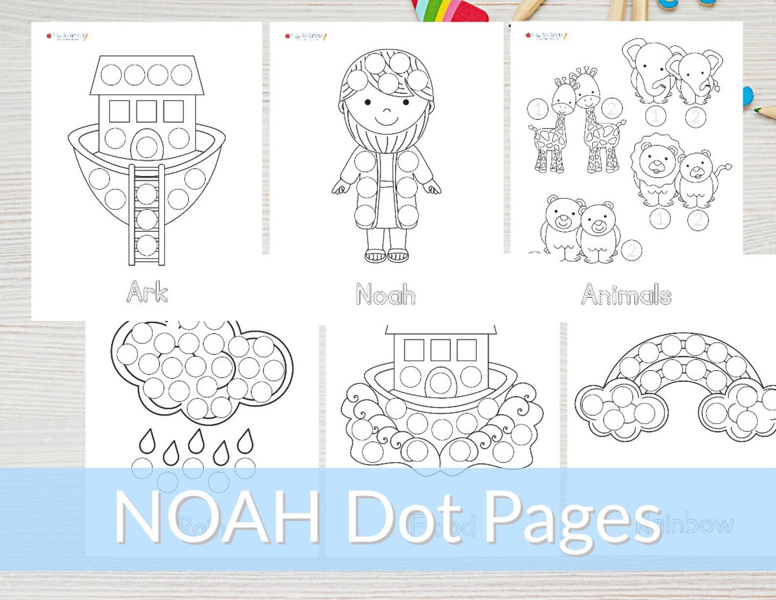 Noah Dot Marker, Sunday School Activities, Noah Bible Story, Noah Dot ...