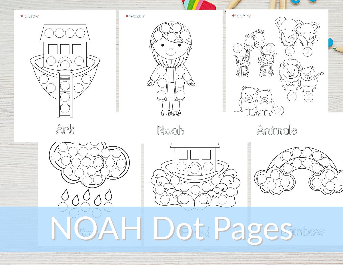 Noah Dot Marker, Sunday School Activities, Noah Bible Story, Noah Dot ...