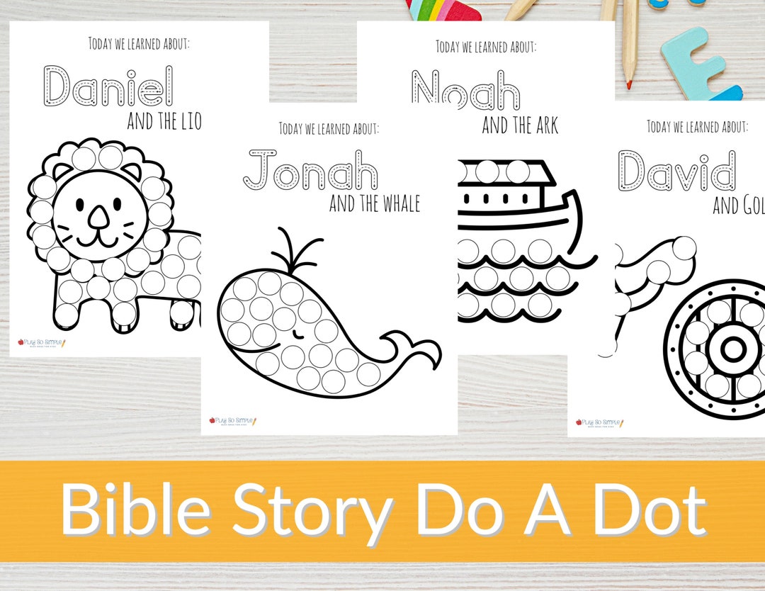 Bible Do a Dot, Sunday School Activities, Bible Preschool Activity ...