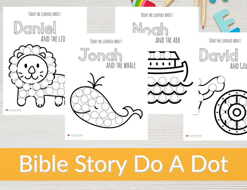 Bible Do a Dot, Sunday School Activities, Bible Preschool Activity ...
