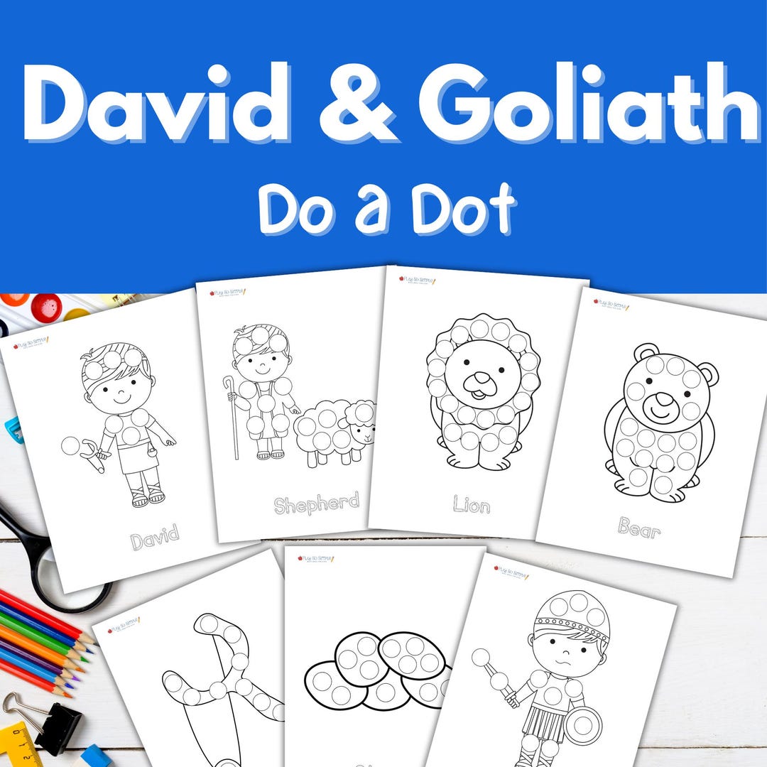 David and Goliath Dot Marker, Sunday School Activities, David and ...