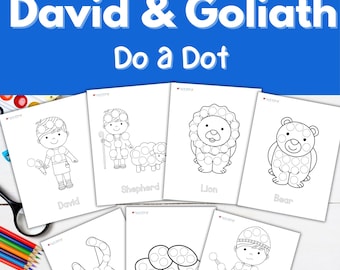 David and Goliath Dot Marker, Sunday School Activities, David and ...