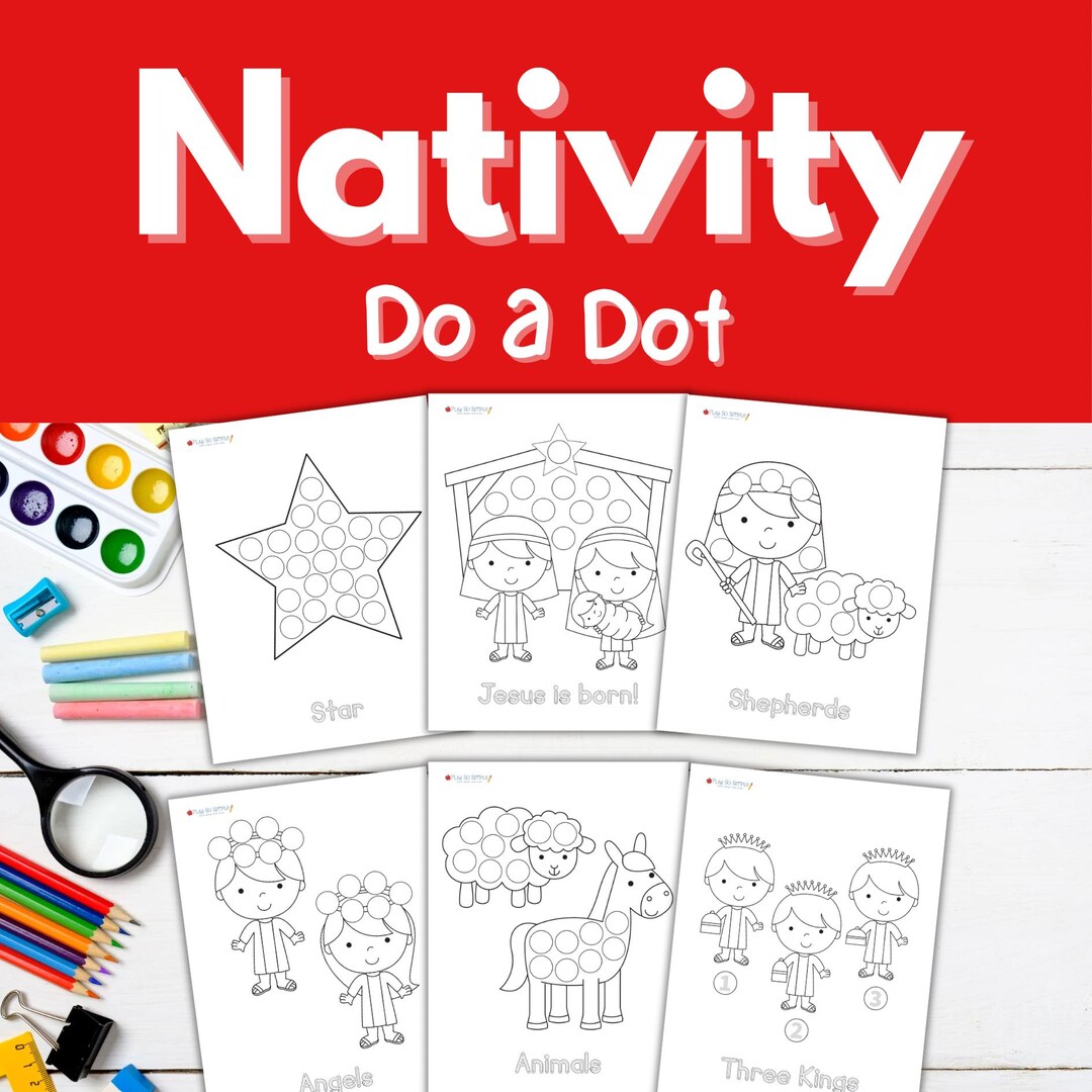 Christmas Nativity Dot Printables, Christmas Nativity Dot Marker ...
