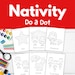 Christmas Nativity Dot Printables, Christmas Nativity Dot Marker ...