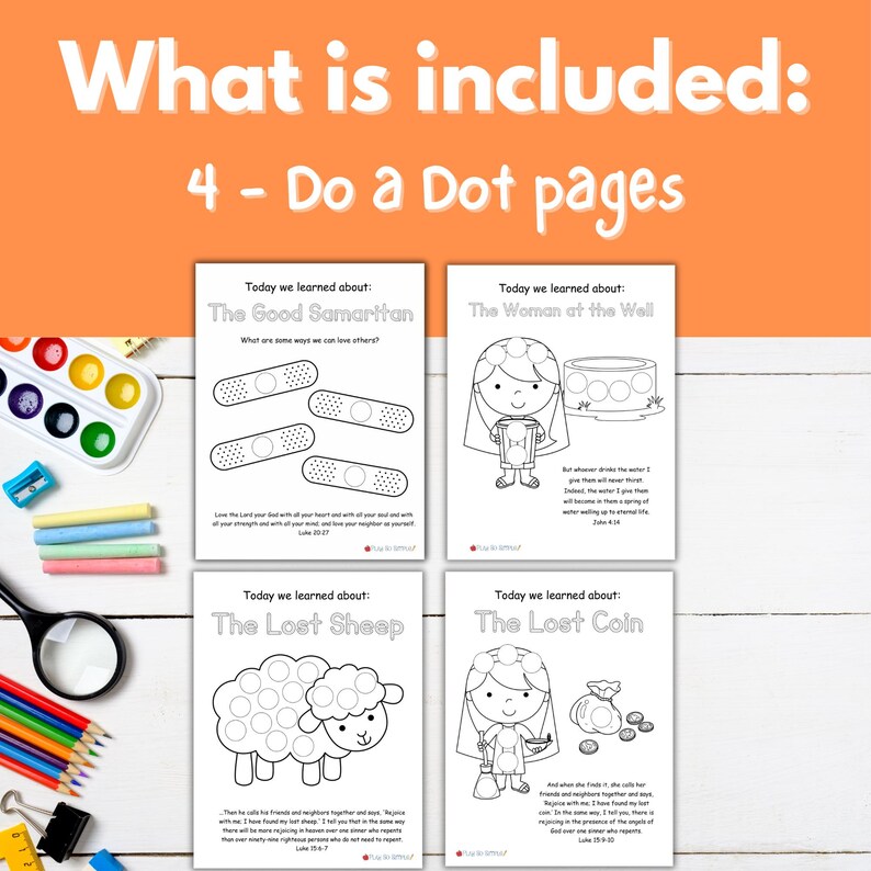 Bible Do a Dot, Sunday School Activities, Bible Preschool Activity, the ...