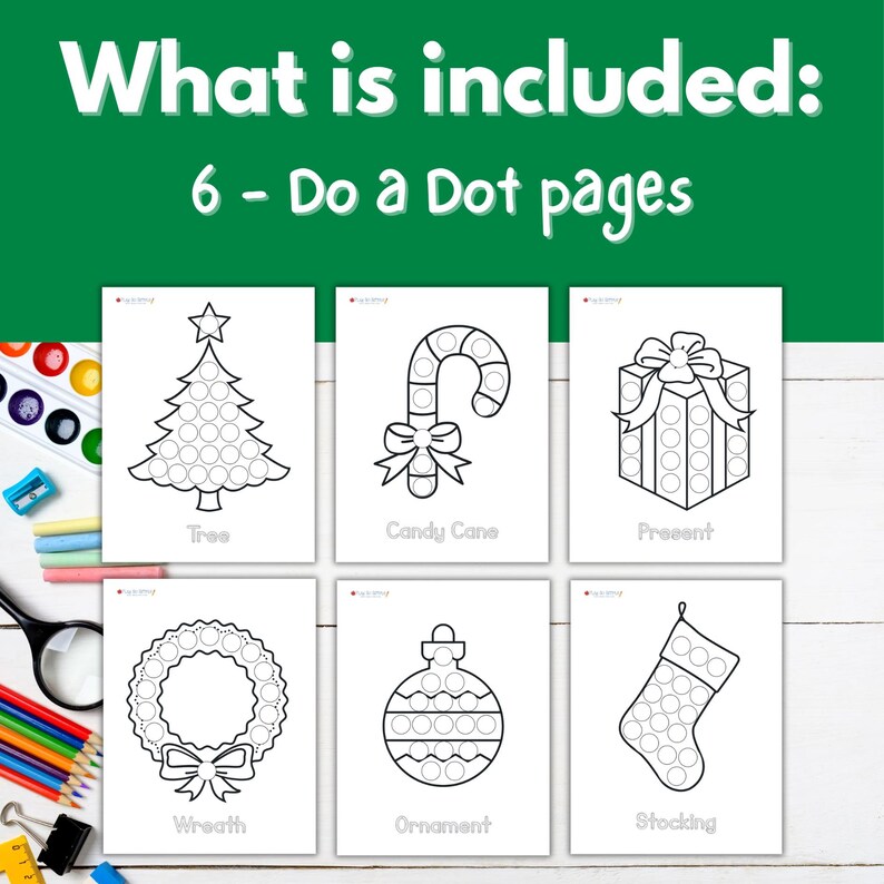 Christmas Dot Printables, Christmas Dot Marker Printables, Do A Dot for ...