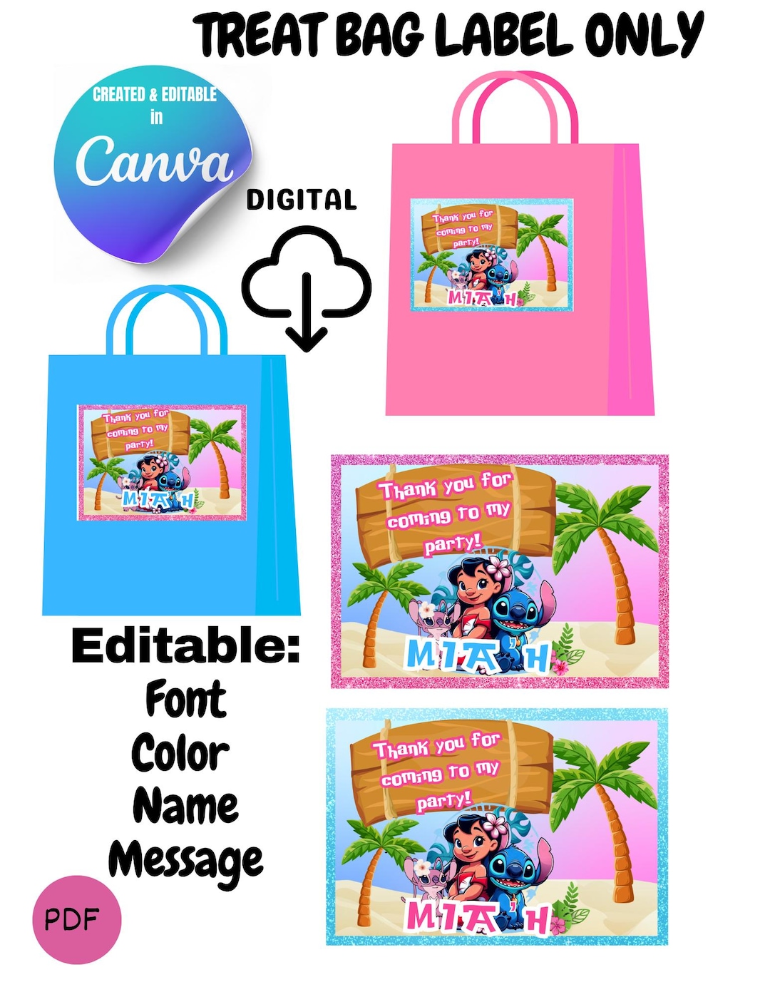 Personalized Treat Bag Label - Etsy