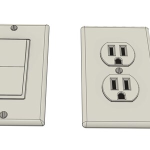 1/10 Scale Outlet and Light Switch STL Files for 3D Printing - Etsy