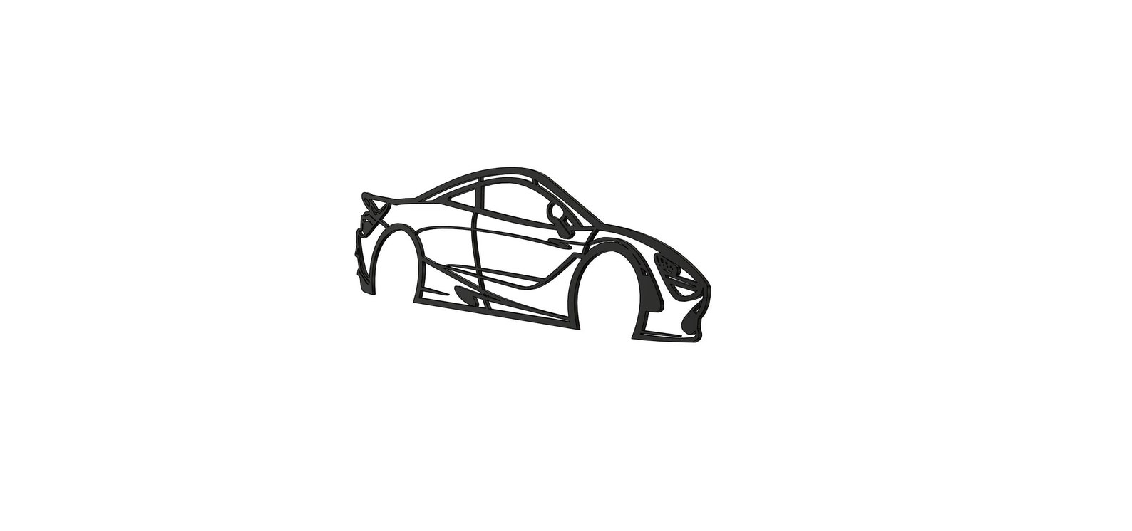 720s Outline STL File for 3D Printing | 3D Printable Supercar Wall Art ...