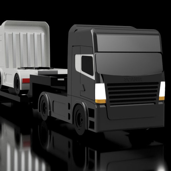 3d Printed Tractor Trailer - Etsy