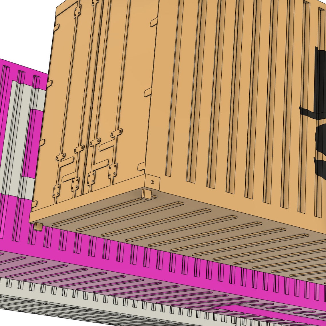 HO Scale Container STL Bundle/ 20, 40 and 53 Foot Containers for 3D ...