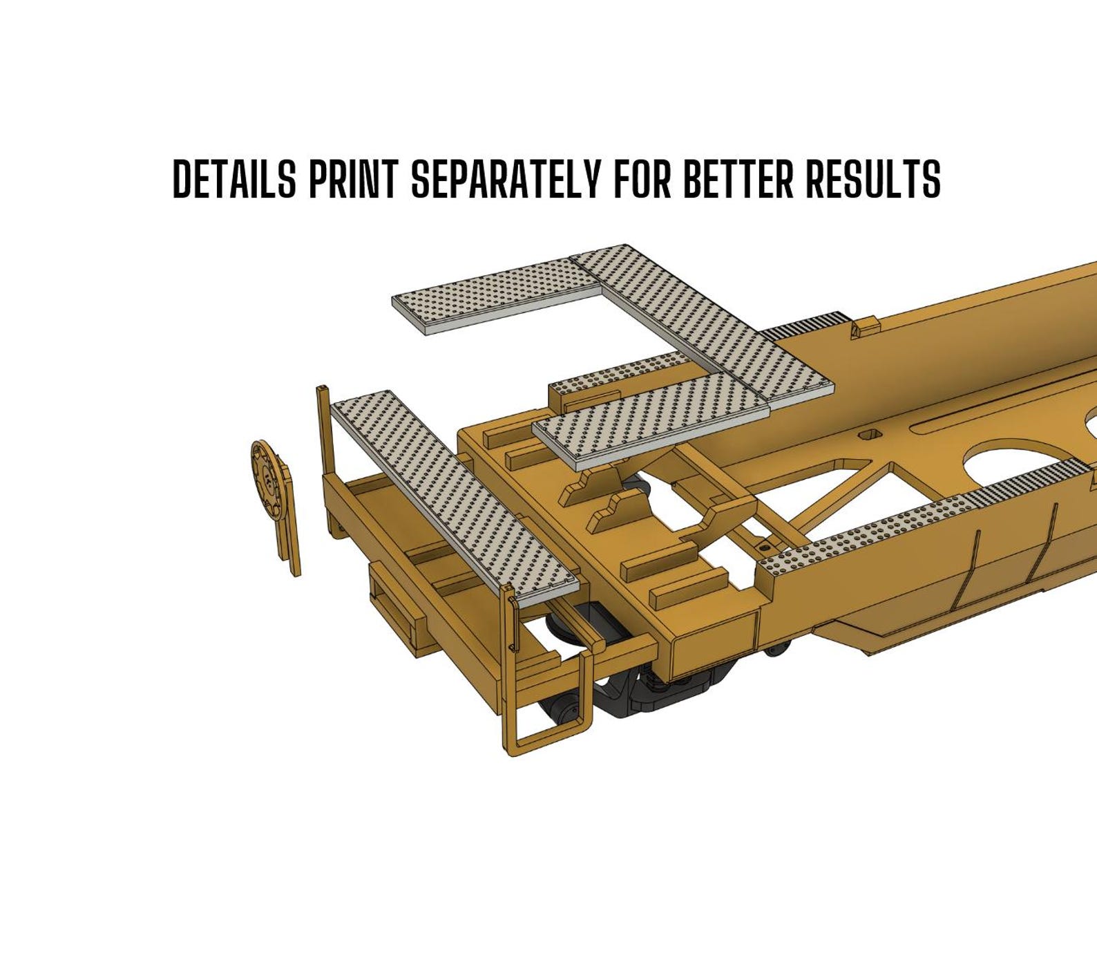 HO Scale 53' Well Car STL Files for 3D Printing | 3D Printable ...