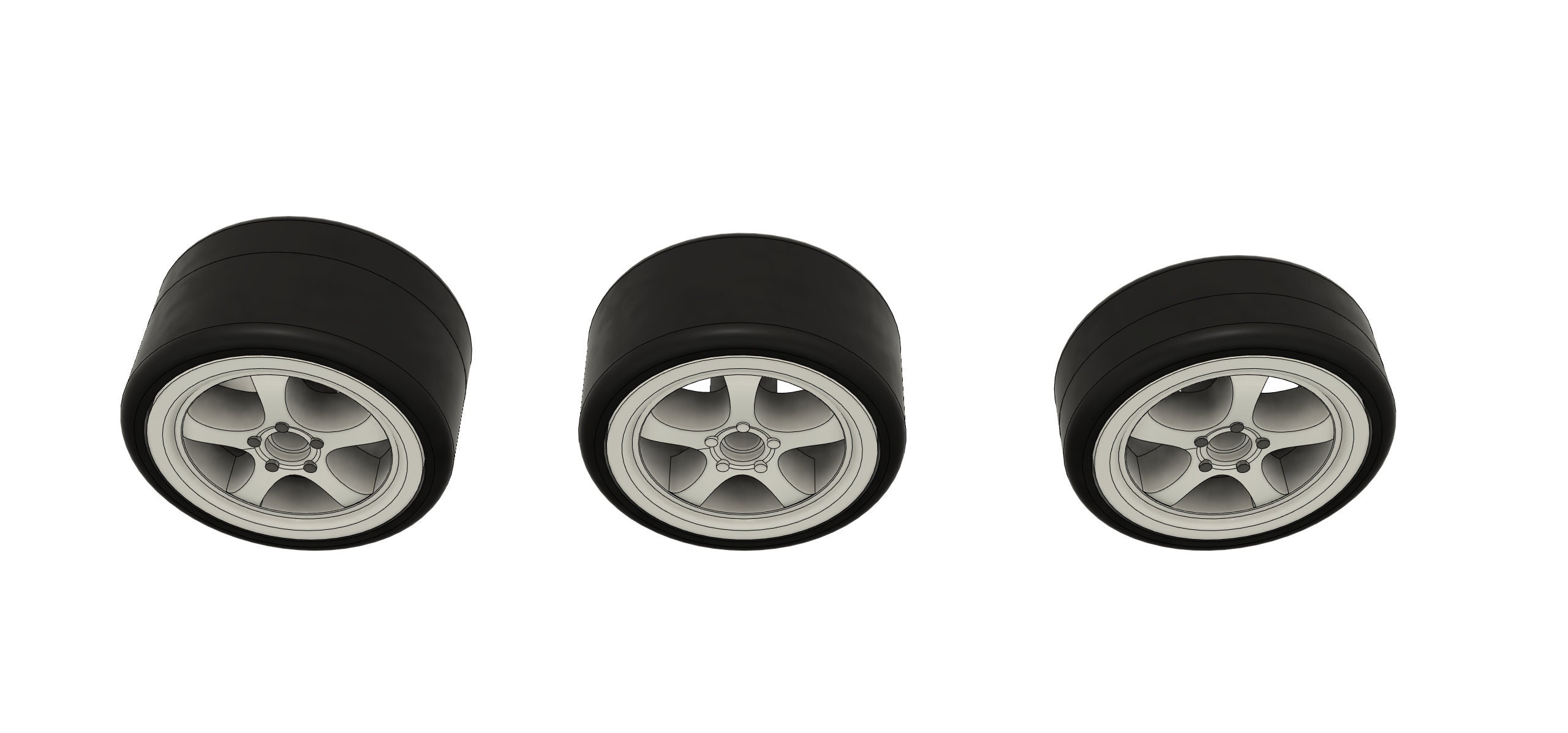 1/64 5-spoke Wheel STL Files for 3D Printing - Etsy