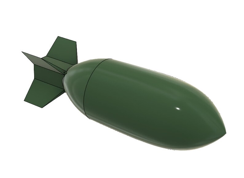 WW2 Bomb STL File for 3D Printing - Etsy