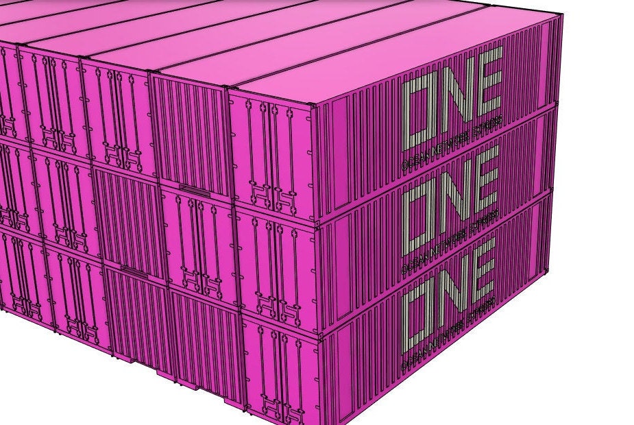 HO Scale 40 Foot Container STL Files for 3D Printing/ 3D Printable ...