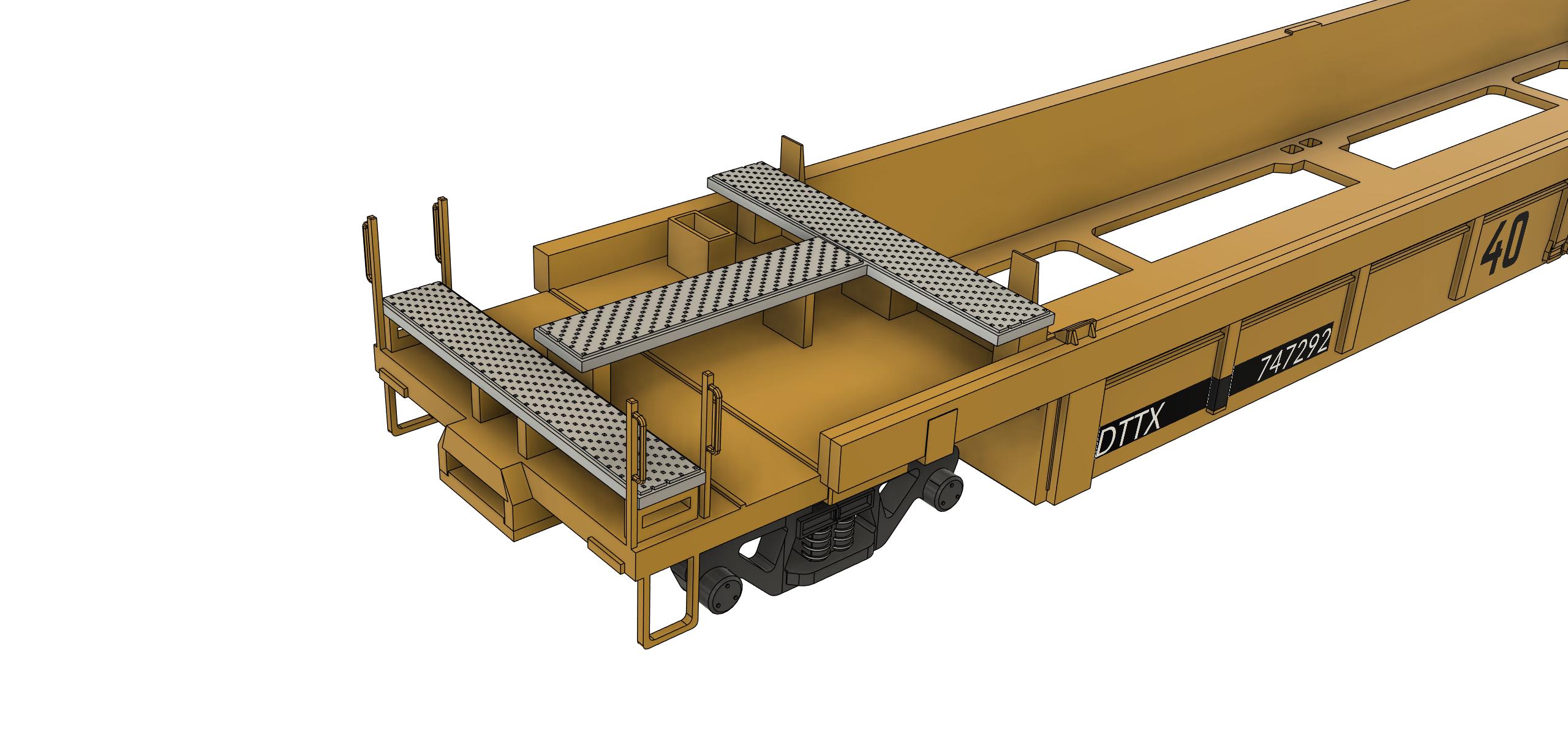 HO Scale Well Car STL Files for 3D Printing | 3D Printable 40' Thrall ...