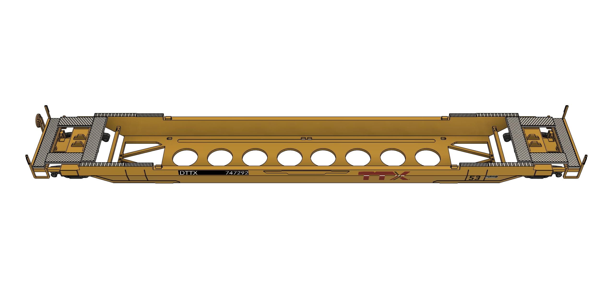 HO Scale 53' Well Car STL Files for 3D Printing | 3D Printable ...
