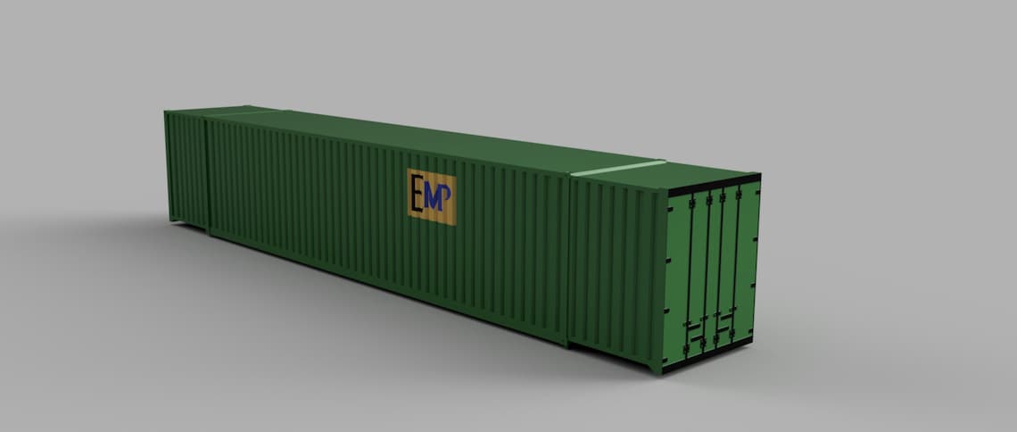 HO Scale 53 Foot Container STL Files for 3D Printing/3d Printable ...