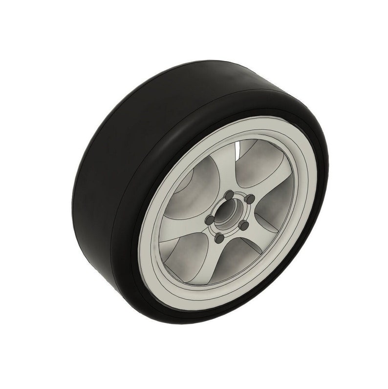 1/64 5-spoke Wheel STL Files for 3D Printing - Etsy