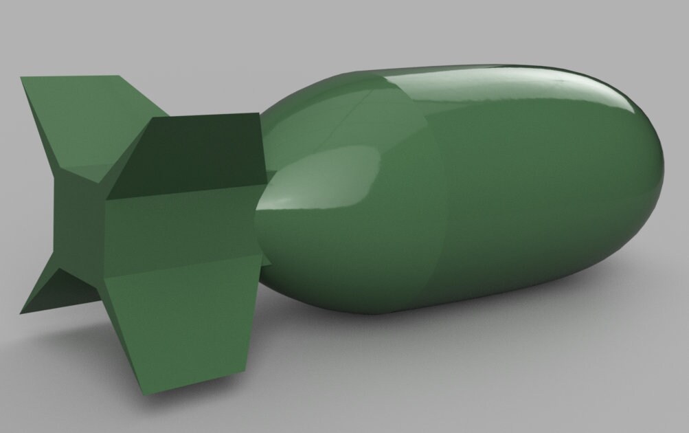 WW2 Bomb STL File for 3D Printing - Etsy