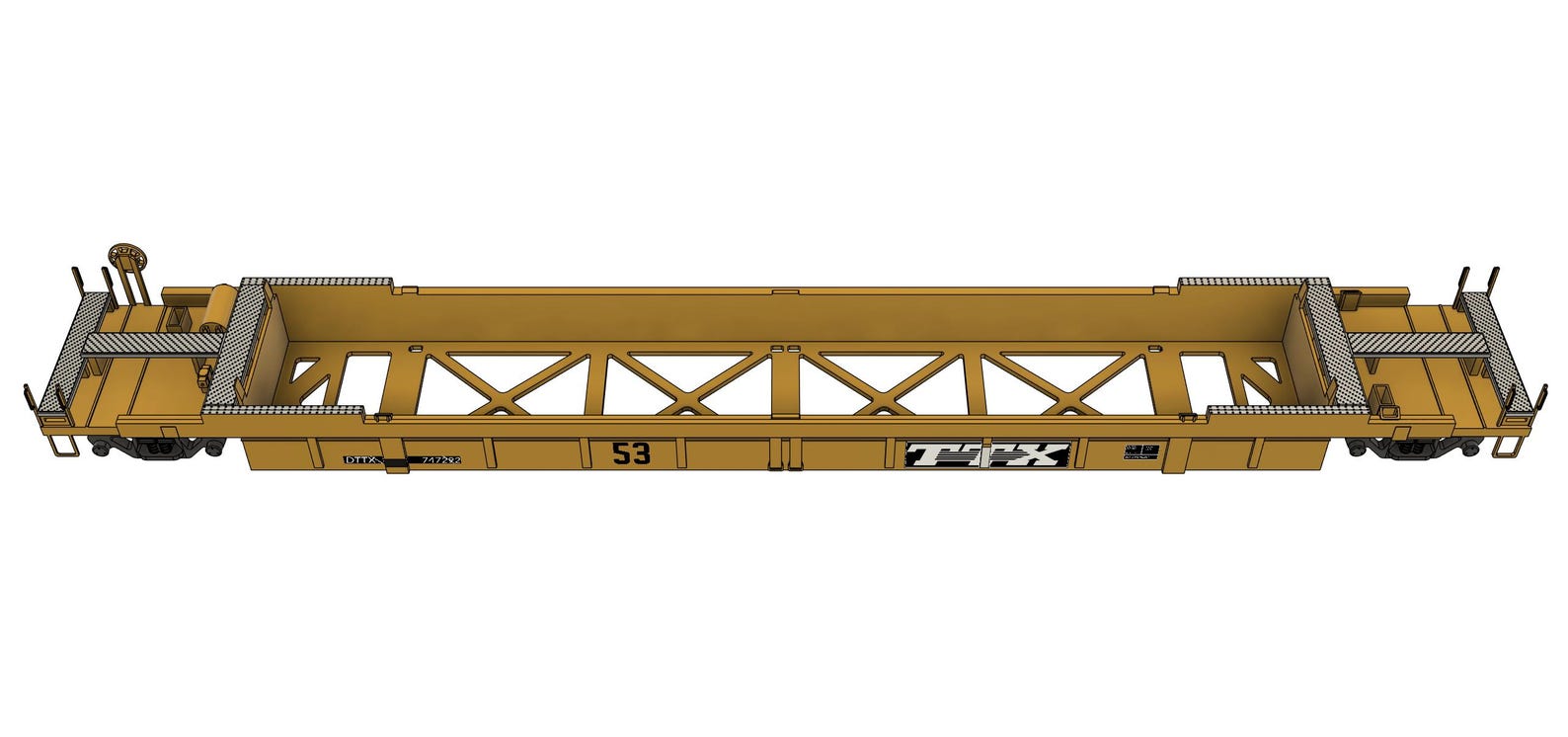 HO Scale 53' Well Car STL Files | 3D Printable Model, Decal Sheet - Etsy
