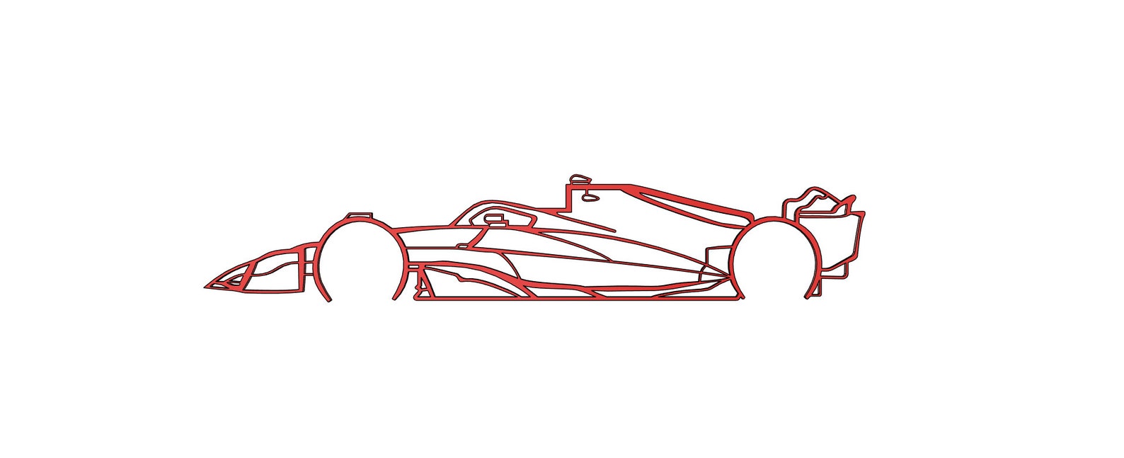 F1 Outline STL File for 3D Printing | 3D Printable Formula 1 Wall Art ...