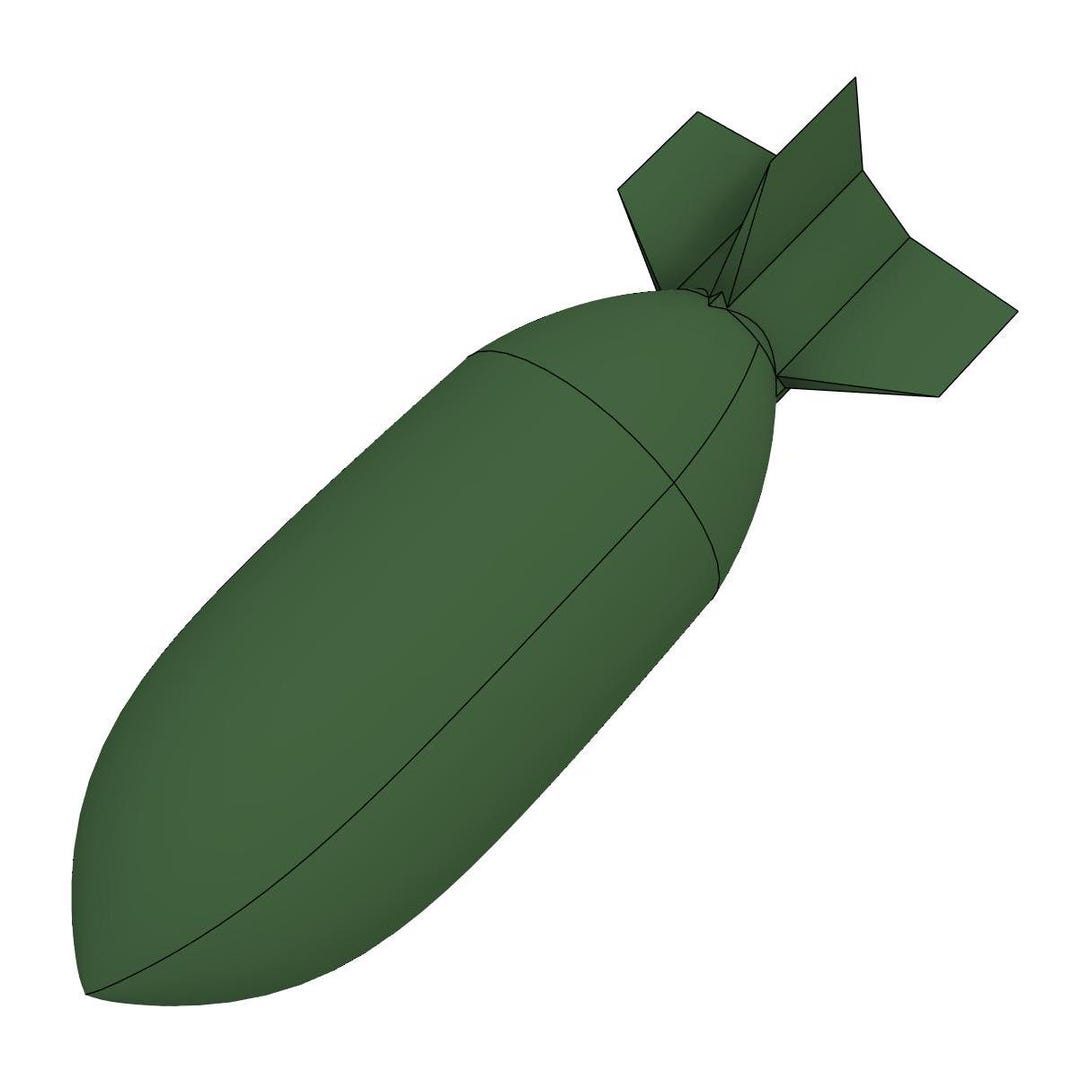 WW2 Bomb STL File for 3D Printing - Etsy