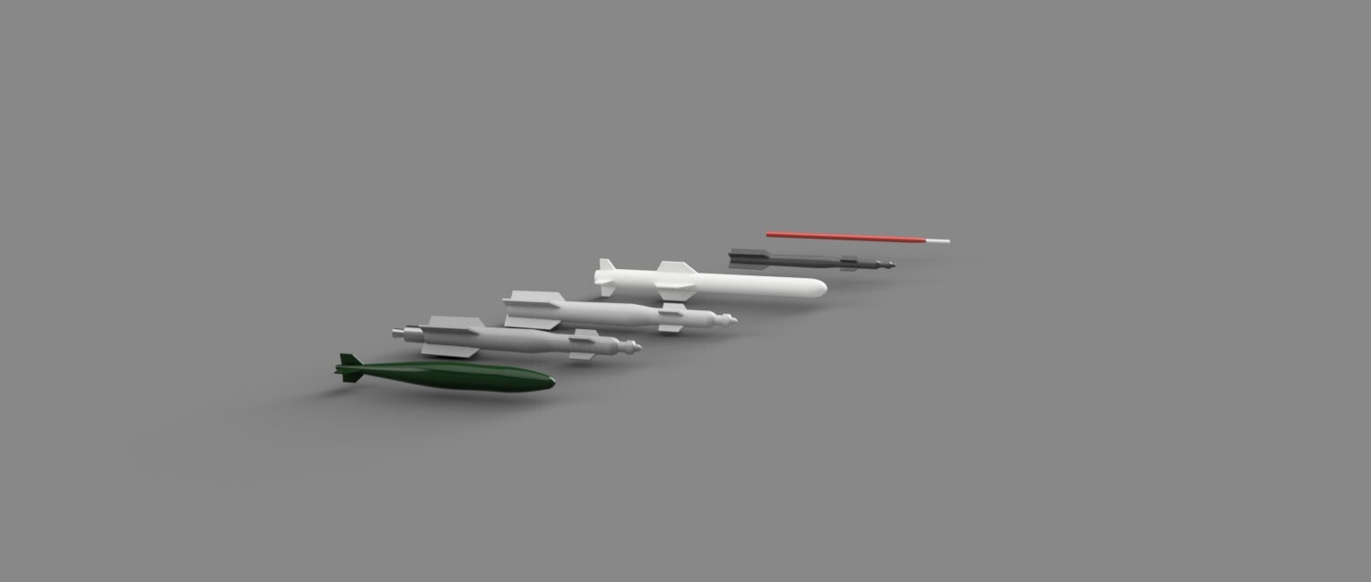 1/48 and 1/32 Scale Missile STL Files for 3D Printing - Etsy