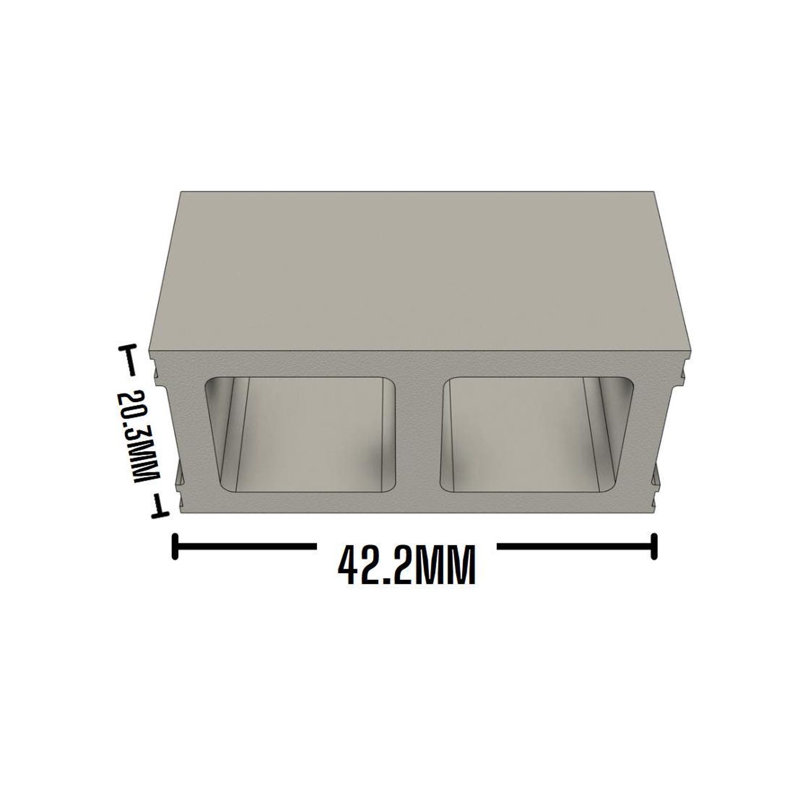 1/10 Scale Cinder Block STL File for 3D Printing | Digital File ...