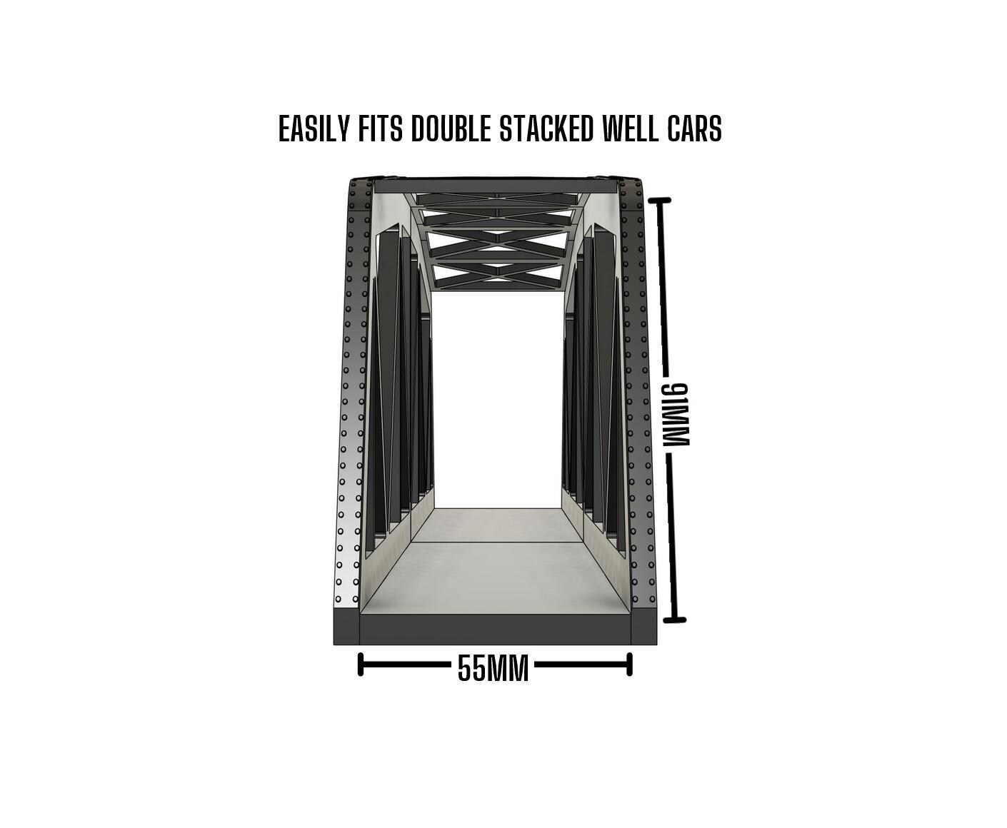 HO Scale Train Bridge STL Files | 3D Printing, 350mm Modular Design - Etsy