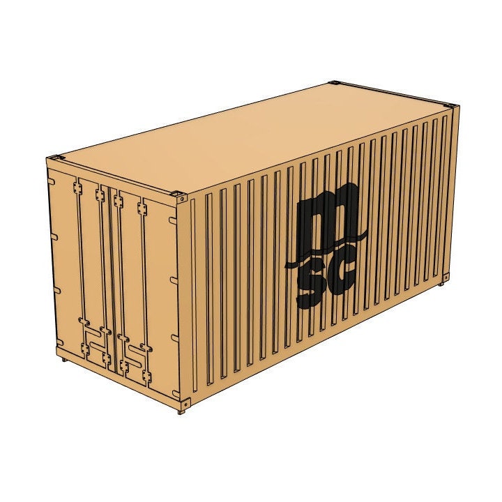 HO Scale Container STL Bundle/ 20, 40 and 53 Foot Containers for 3D ...