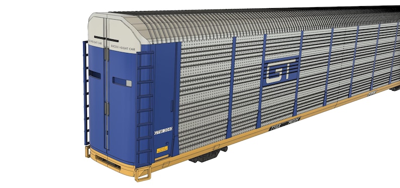 HO Scale 89' Autorack STL Files for 3D Printing | 3D Printable 89 ...