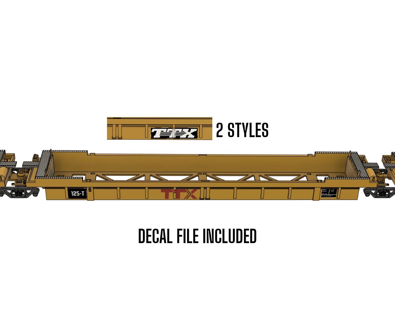 HO Scale 53' Well Car STL Files | 3D Printing Model Railroad With ...