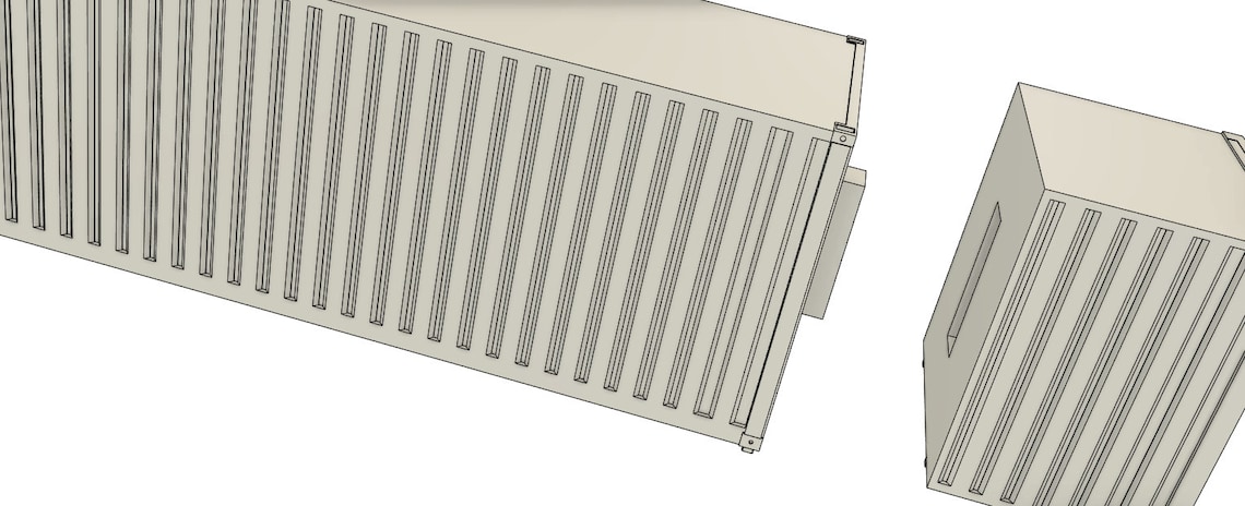 HO Scale 53 Foot Container STL Files for 3D Printing/3d Printable ...