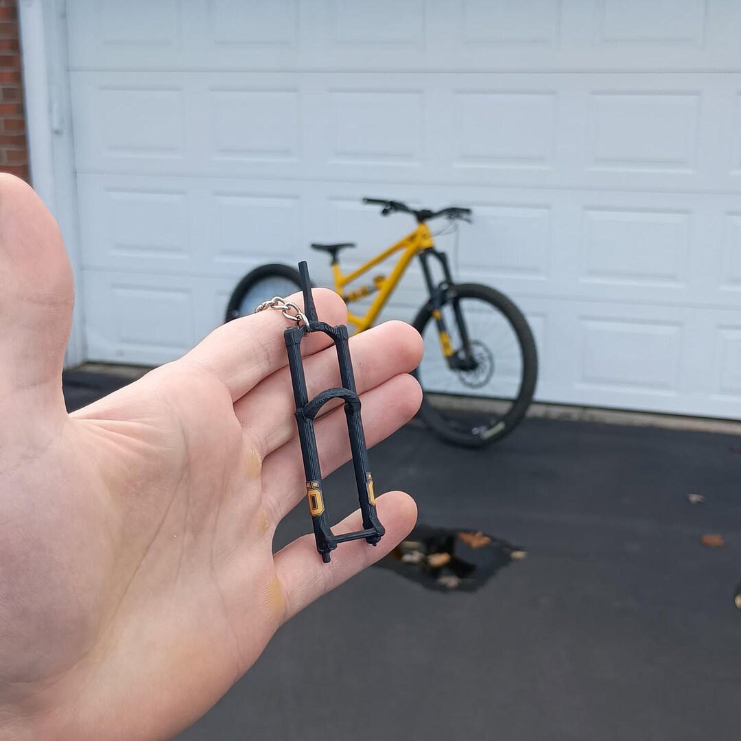 MTB Fork Keychain | 3D Print Mini Mountain Bike Accessory - Etsy