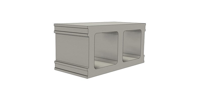 1/10 Scale Cinder Block STL File for 3D Printing | Digital File ...