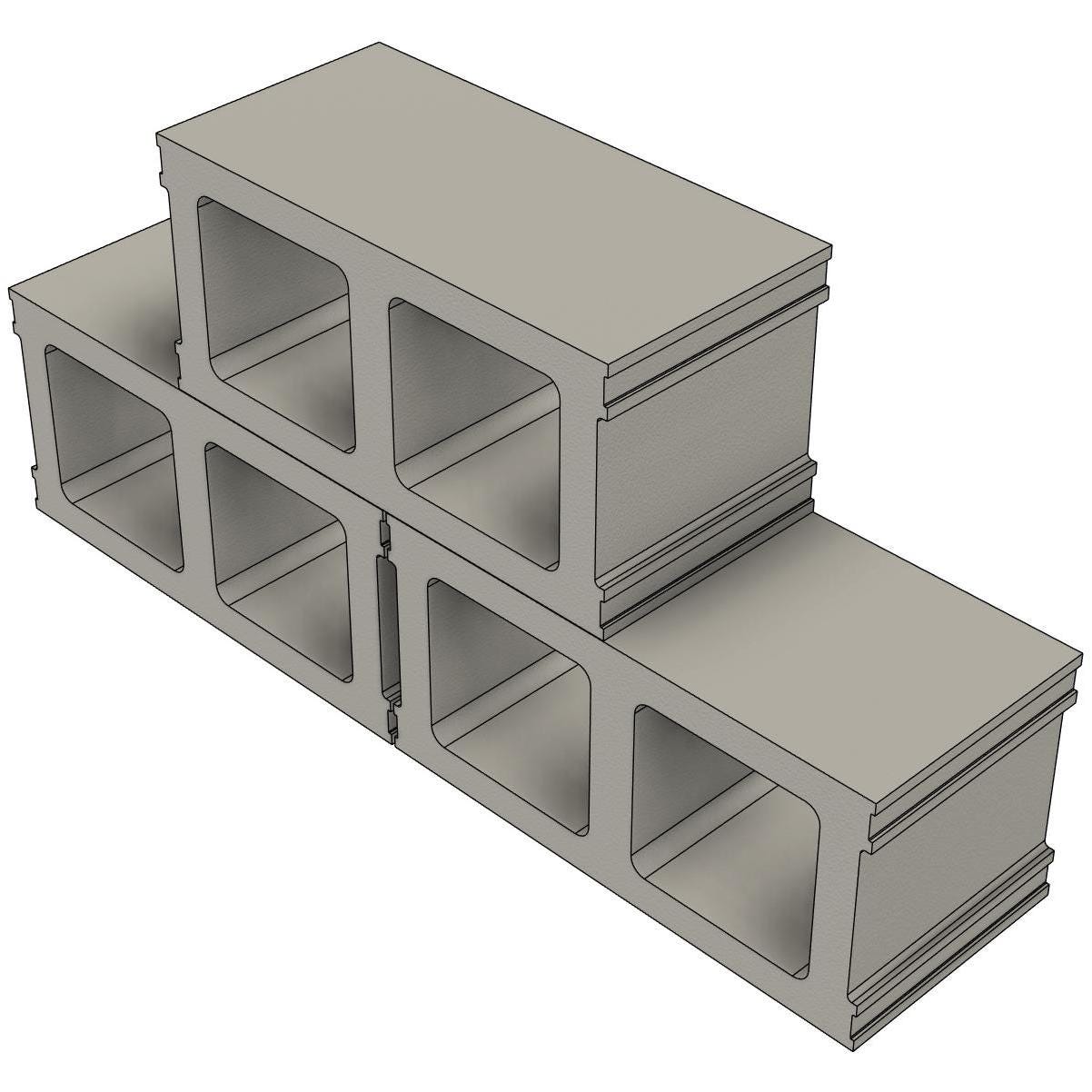 1/10 Scale Cinder Block STL File for 3D Printing | Digital File ...