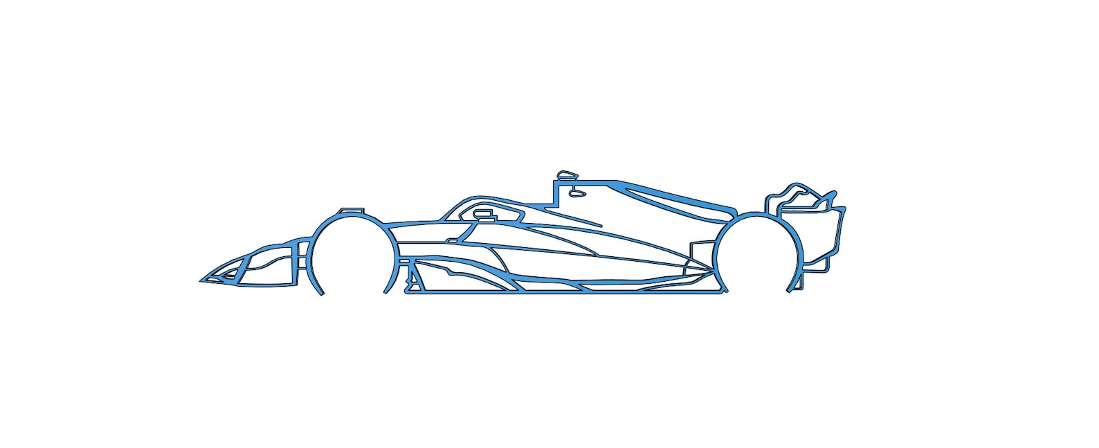 F1 Outline STL File for 3D Printing | 3D Printable Formula 1 Wall Art ...
