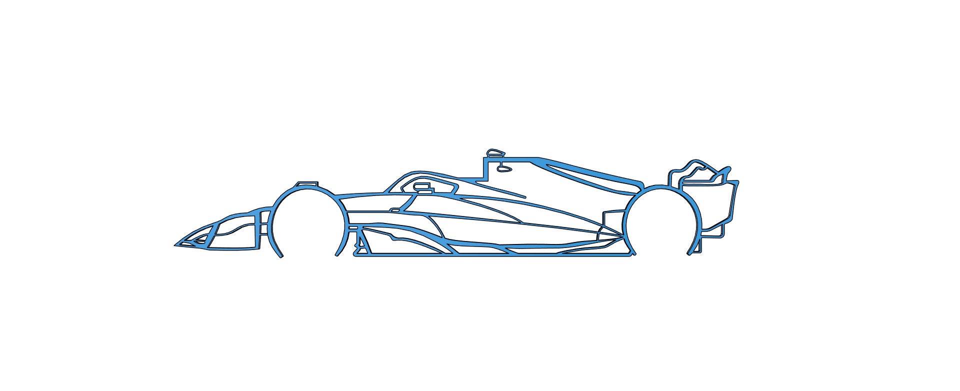 F1 Outline STL File for 3D Printing | 3D Printable Formula 1 Wall Art ...