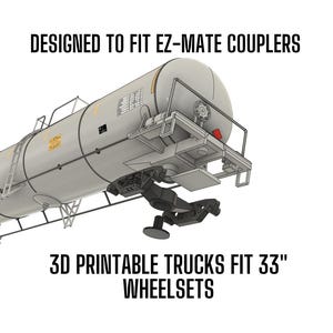 HO Scale Tanker Car STL Files for 3D Printing | 3D Printable 30k Gallon ...